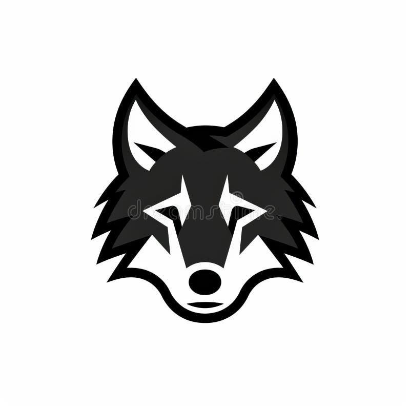 Elegant Wolf Head Icon: a Playful Character Design by Dom Qwek Stock ...