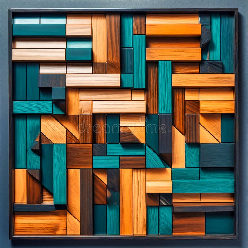 A Black and White Wood Tile Pattern on the Side, Generative AI Stock ...