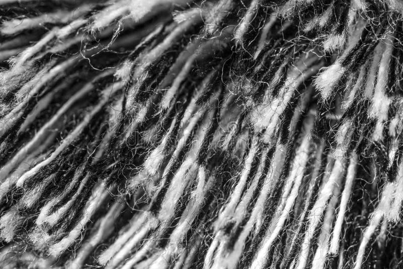 Black and White Wool Thread As Abstract Background Stock Image - Image ...