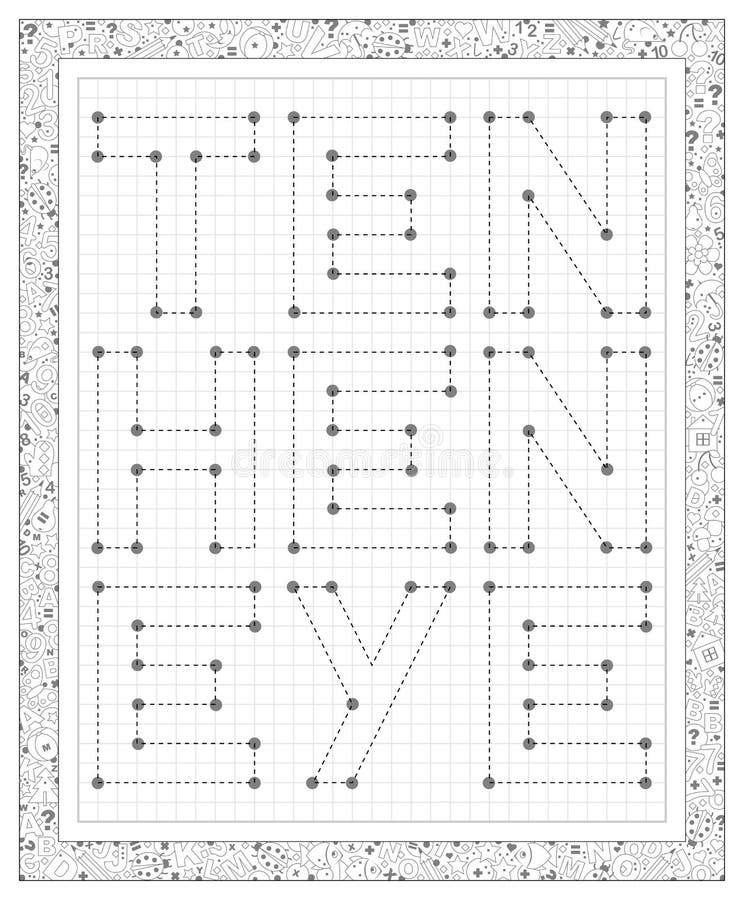 Black and White Worksheet on a Square Paper. Join the Points by ...