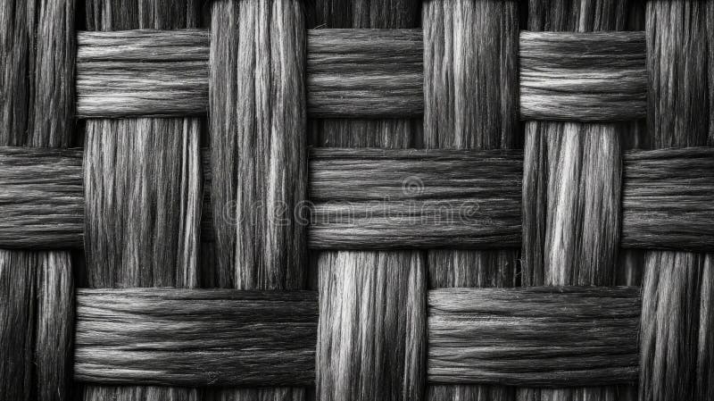 Black and White Woven Fiber Texture Pattern Stock Illustration ...