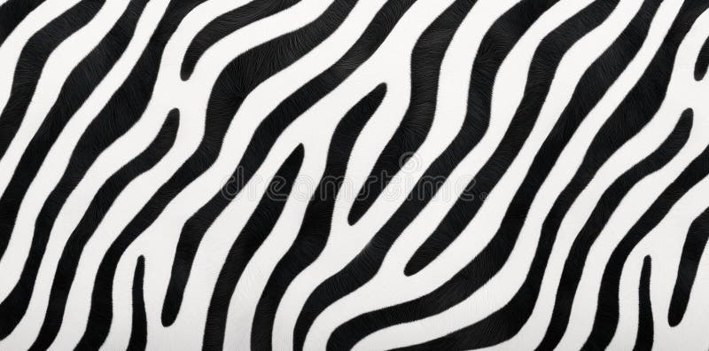 Black and White Zebra Fur Pattern Seamless Texture with Flowing Lines ...