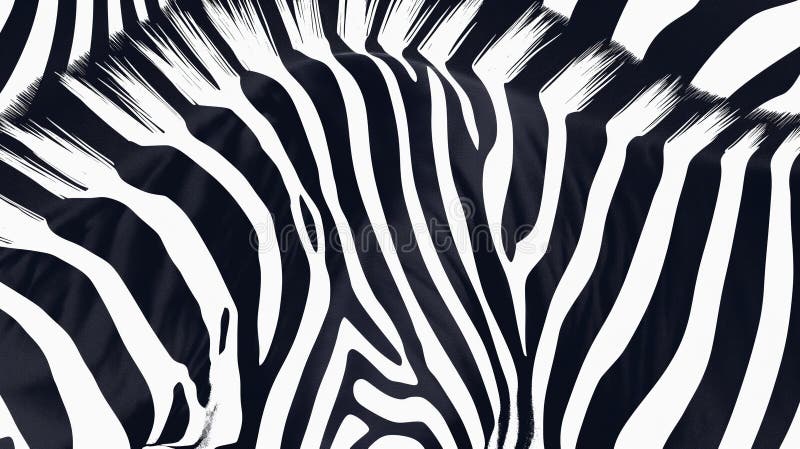 Black and White Zebra Print with Bold Stripes Stock Illustration ...