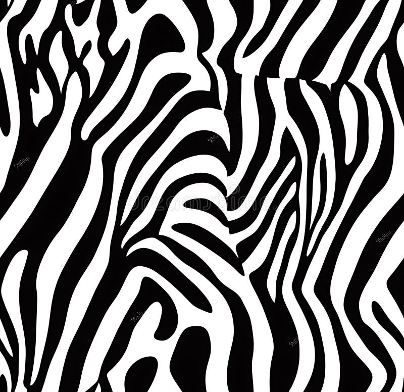 Black and White Zebra Print Seamless Pattern Stock Illustration ...
