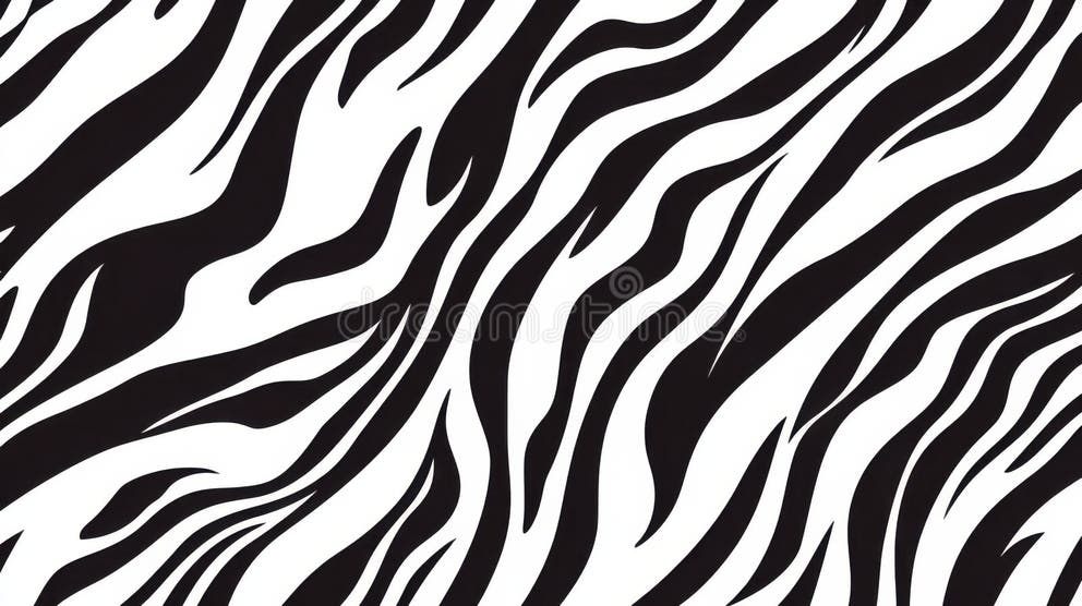 Black and White Zebra Stripes Design Creating a Dynamic Pattern ...