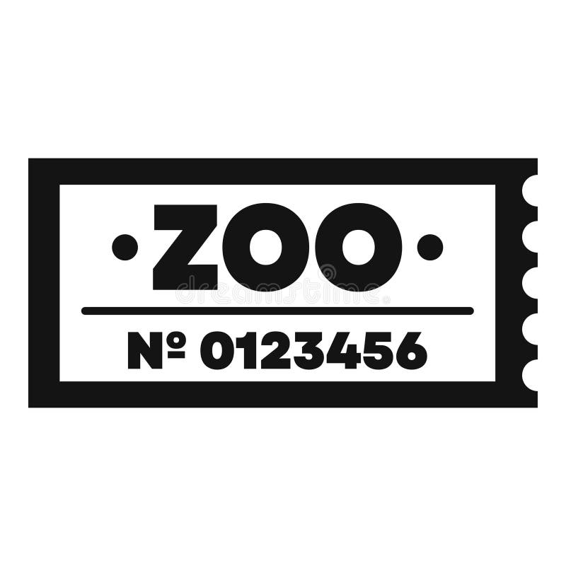 Black and White Zoo Ticket Admitting Entry Stock Vector - Illustration ...