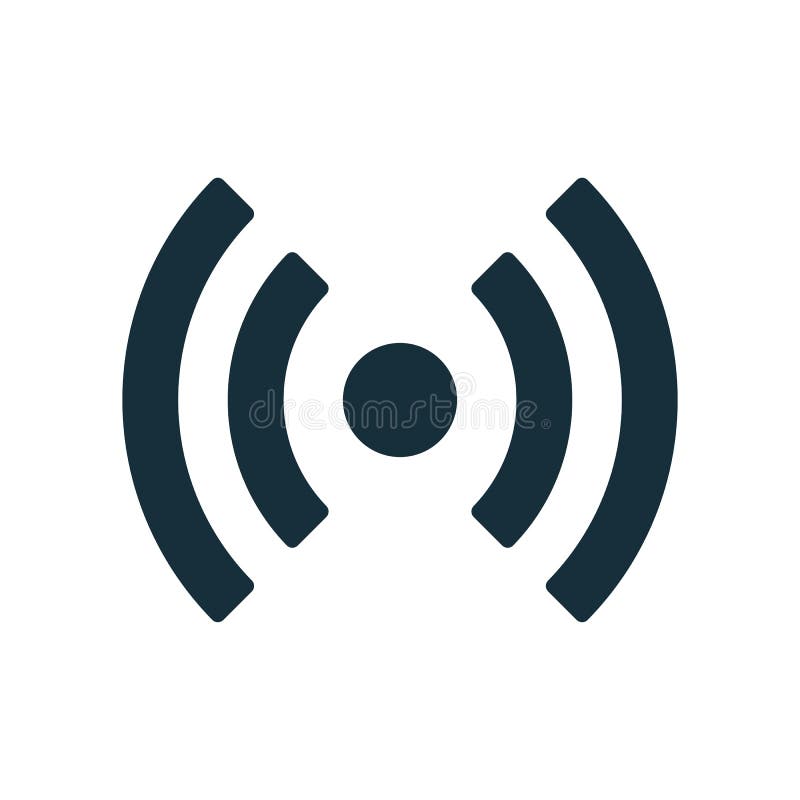 Wi-fi Point Icon on White Background Stock Illustration - Illustration ...