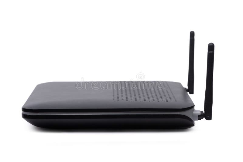Black wi-fi router stock photo. Image of hardware, bandwidth - 203027234