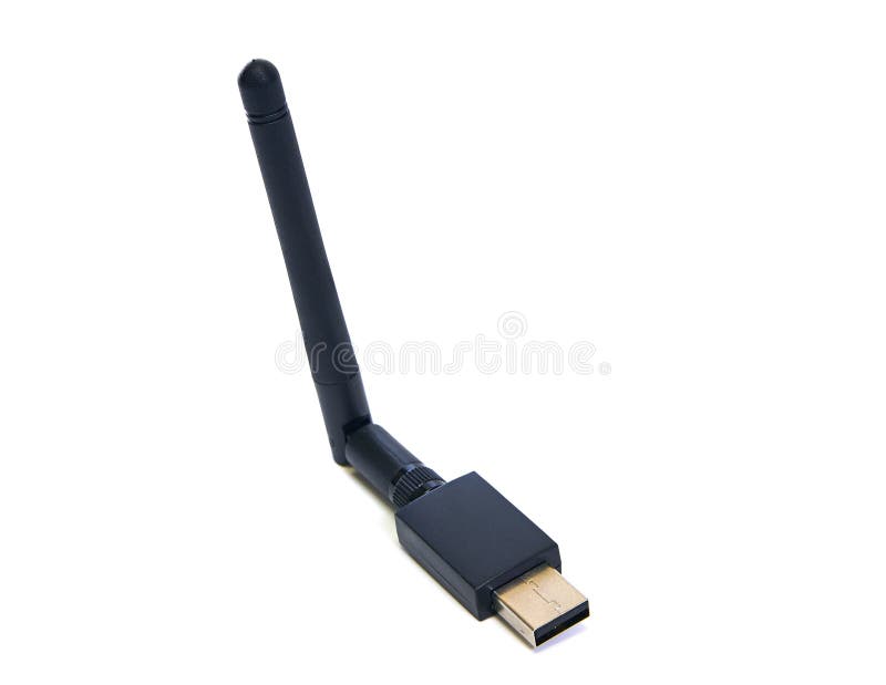 Black Wi-fi Usb Module with Antena Stock Image - Image of object ...
