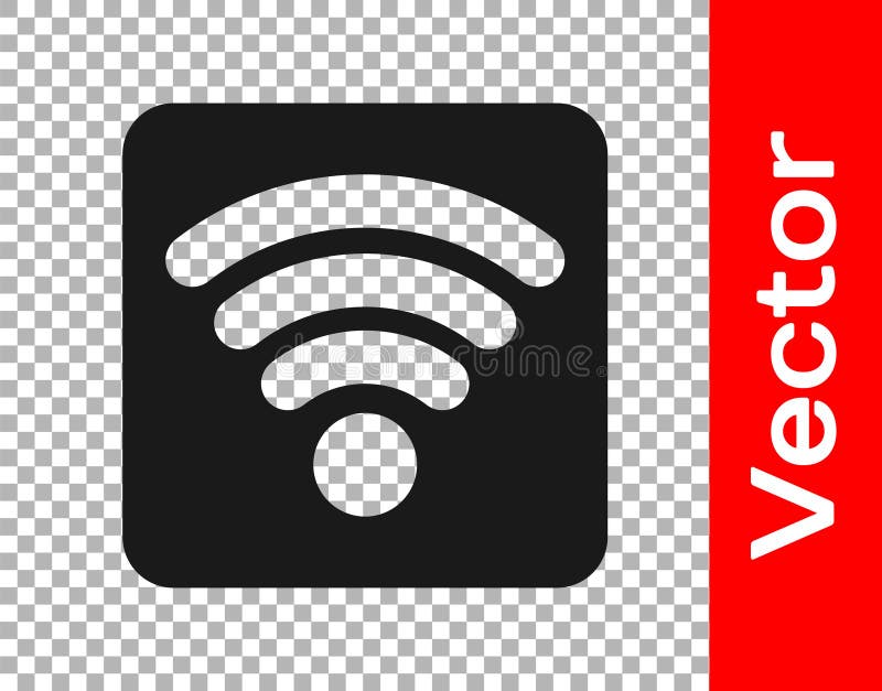 Black Wi-Fi Wireless Internet Network Symbol Icon Isolated on ...
