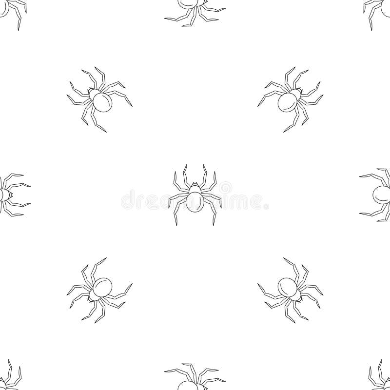 Black Widow Spider Pattern Seamless Vector Stock Vector - Illustration ...