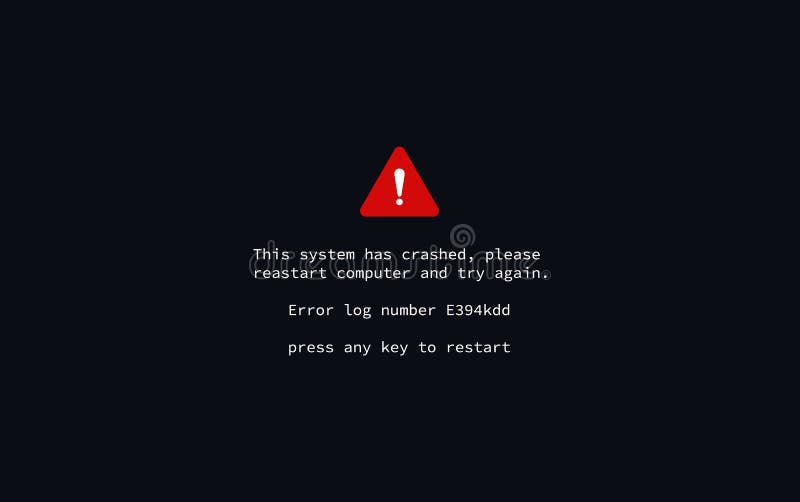 Black Window of Crashed Computer Web System Stock Vector - Illustration of website, crash: 248700994