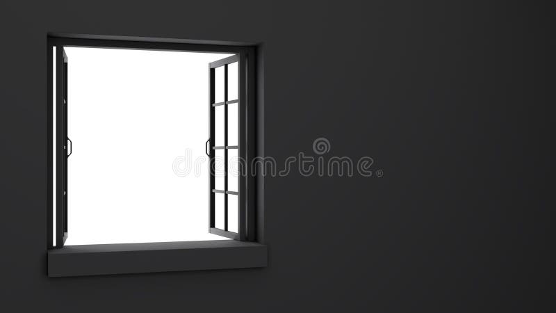 Black Window with White Background. Stock Illustration - Illustration ...
