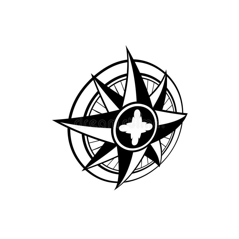 Compass in Perspective Graphic Symbol Stock Vector - Illustration of ...
