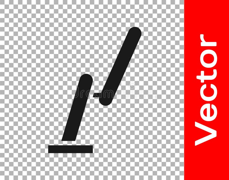 Black Windscreen Wiper Icon Isolated on White Background. Circle Button ...