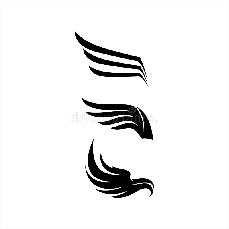 Black Wing Logo Symbol for a Professional Designer Stock Vector ...