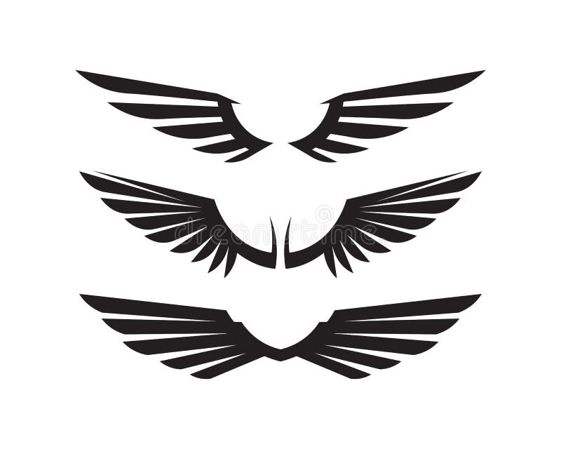 Black Wing Logo Symbol for a Professional Designer Stock Illustration ...