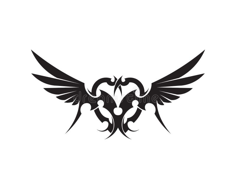 Black Wing Logo Symbol for a Professional Designer Stock Vector ...