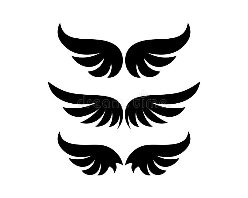 Black Wing Logo Symbol for a Professional Designer Stock Illustration ...