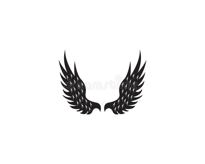 Black Wing Logo Symbol Vector Template Stock Vector - Illustration of ...