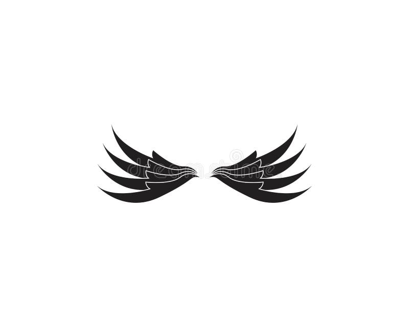 Black Wing Logo Design Vector Illustration Stock Vector - Illustration ...