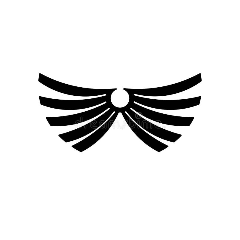 Black wing logo vector stock vector. Illustration of club - 174001472
