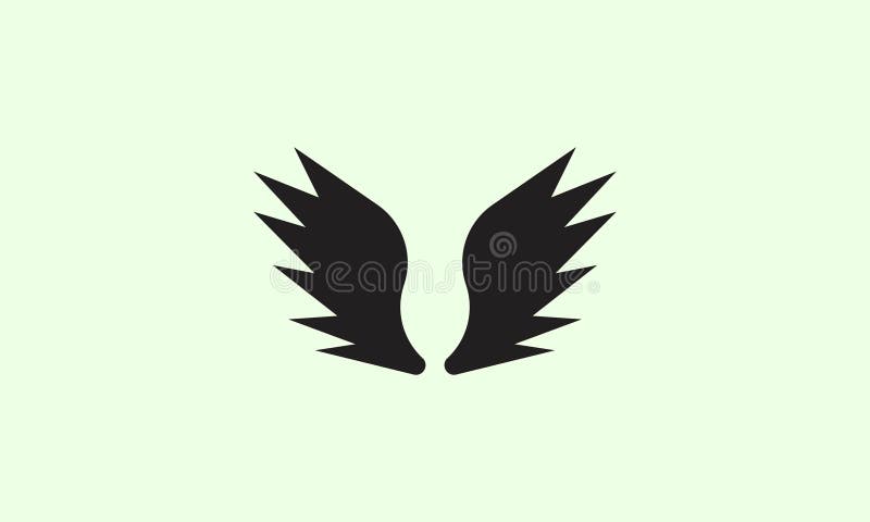 Black Wings Vector Logo Icon. Wing Badge. Black Wing Badge Stock Vector ...