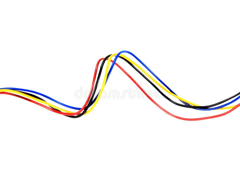 Red Wire Cable of Usb and Adapter Isolated on White Background ...