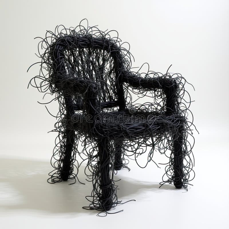 A Captivating Abstract Chair Sculpture Crafted Entirely from Interwoven ...