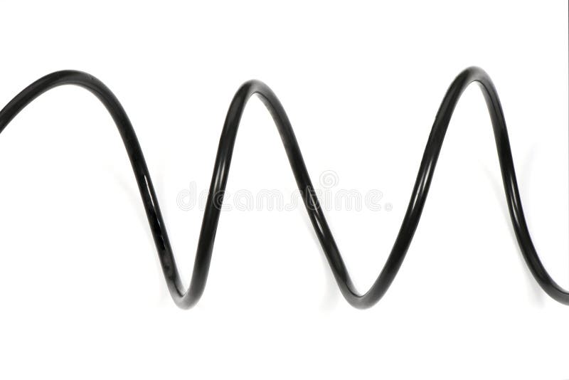 Black Wire Isolated on White Background Abstraction. High Resolution ...