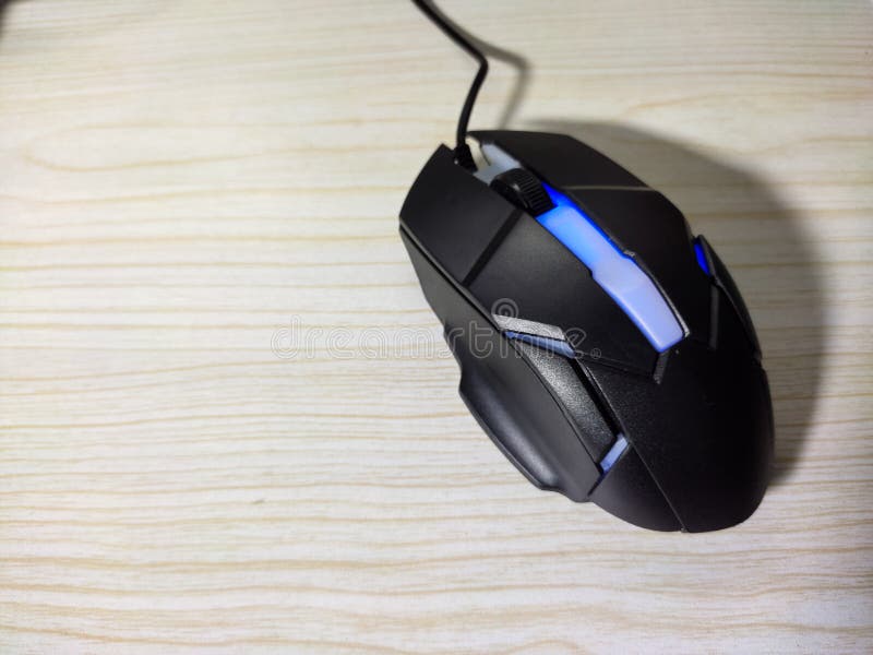 Black Wired Computer Mouse Closeup Toned Stock Photo - Image of ...