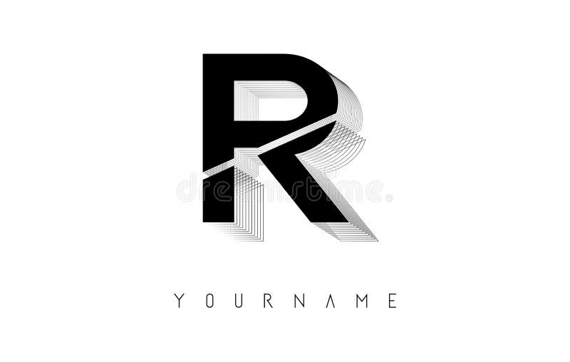 Black Wireframe M Letter Logo Design. Creative Vector Illustration with ...