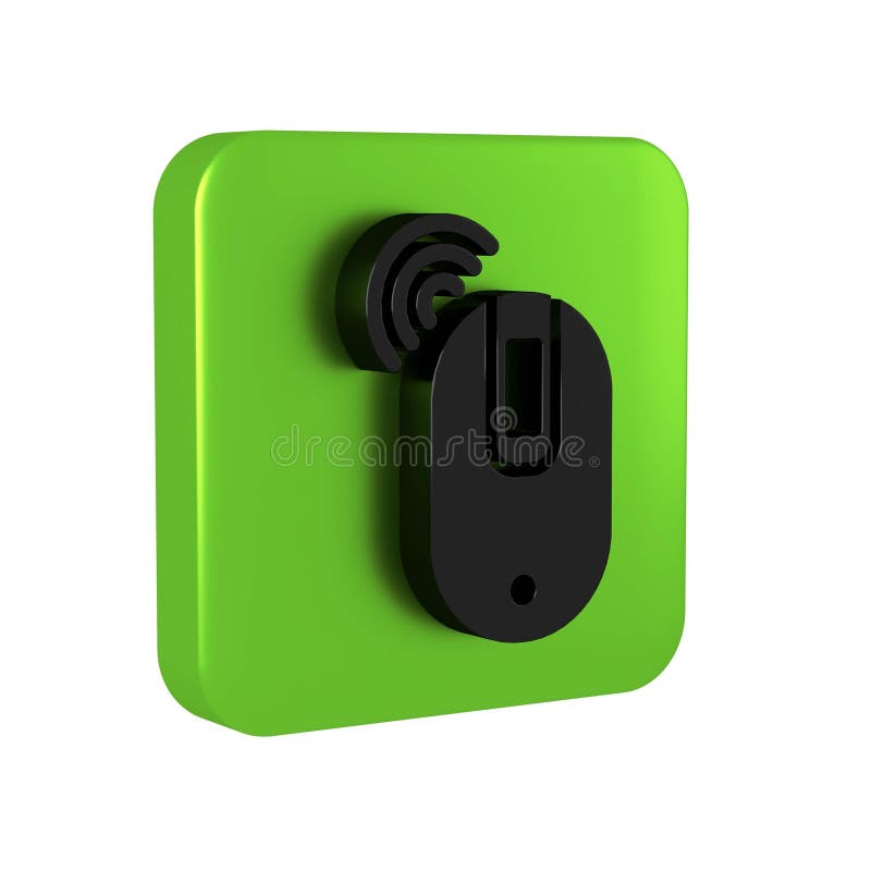 Black Wireless Computer Mouse Icon Isolated on Transparent Background ...