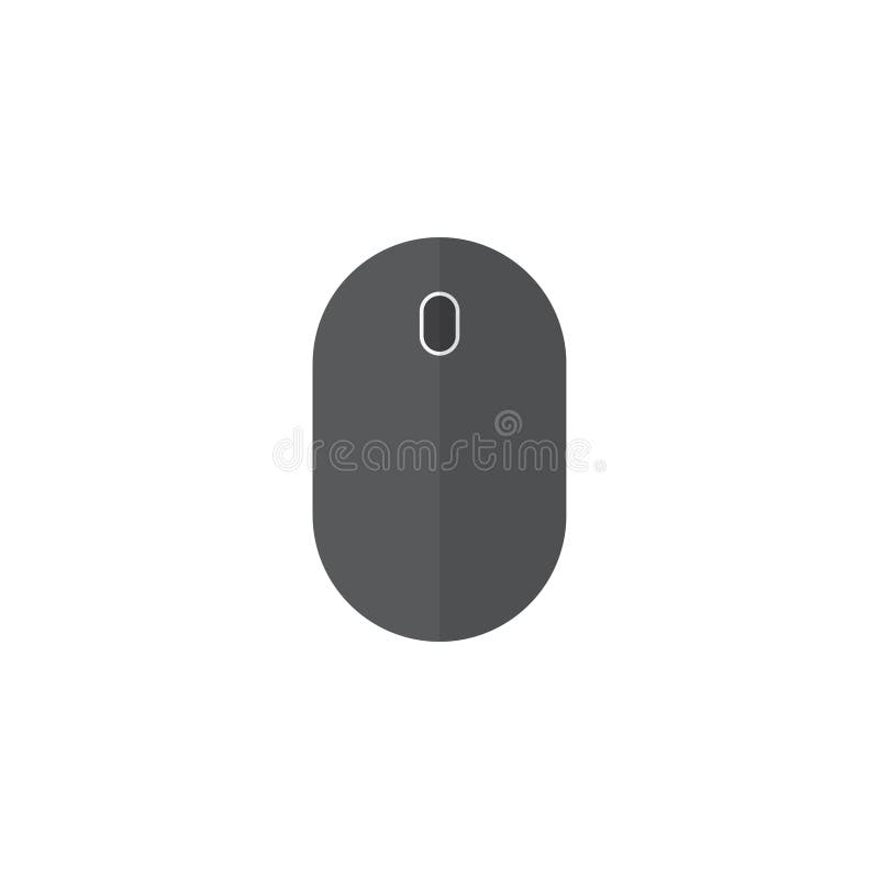 Black Wireless Computer Mouse Icon Vector in Flat Design Stock Vector ...
