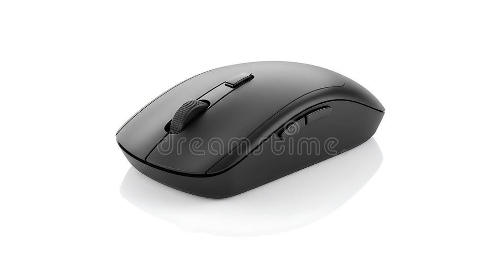 Black Wireless Computer Mouse with a Sleek, Ergonomic Design. Features ...