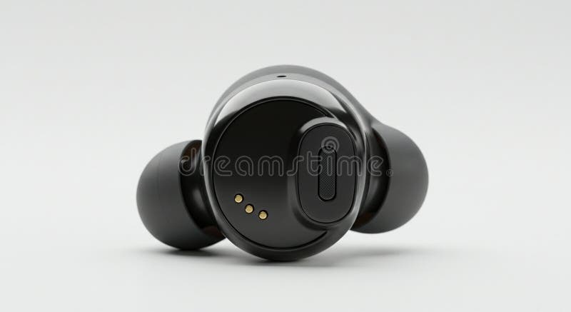 Black Wireless Earbud Featuring a Smooth, Rounded Design with a ...