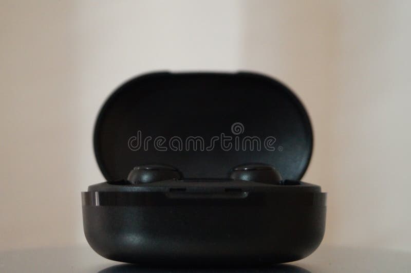 Black Wireless Earbuds stock image. Image of price, device - 318934761