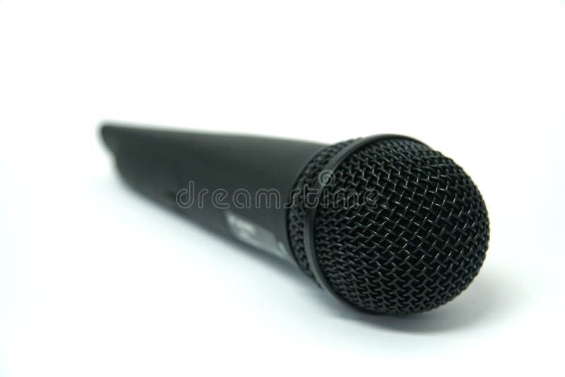 Black wireless microphone stock image. Image of microphone - 4867929