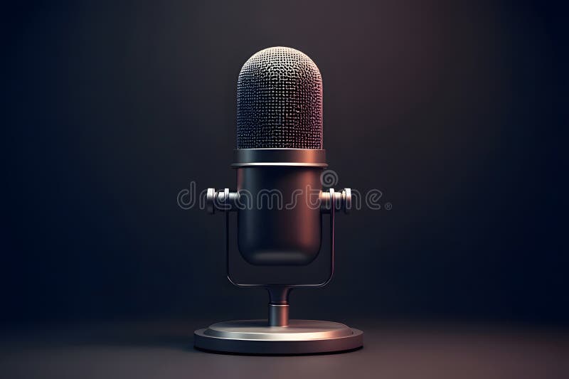 Black Wireless Microphone and Sound Equalizer Placed on a Black Cloth ...