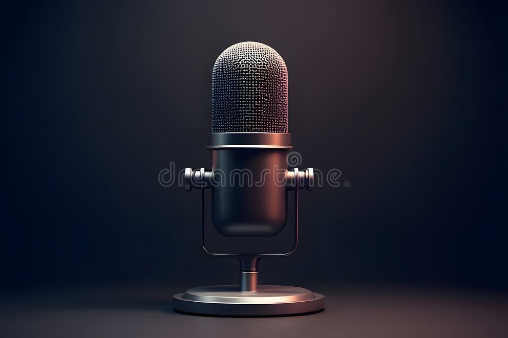 Black Wireless Microphone and Sound Equalizer Placed on a Black Cloth ...