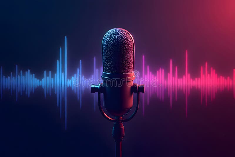 Black Wireless Microphone and Sound Equalizer Placed on a Black Cloth ...