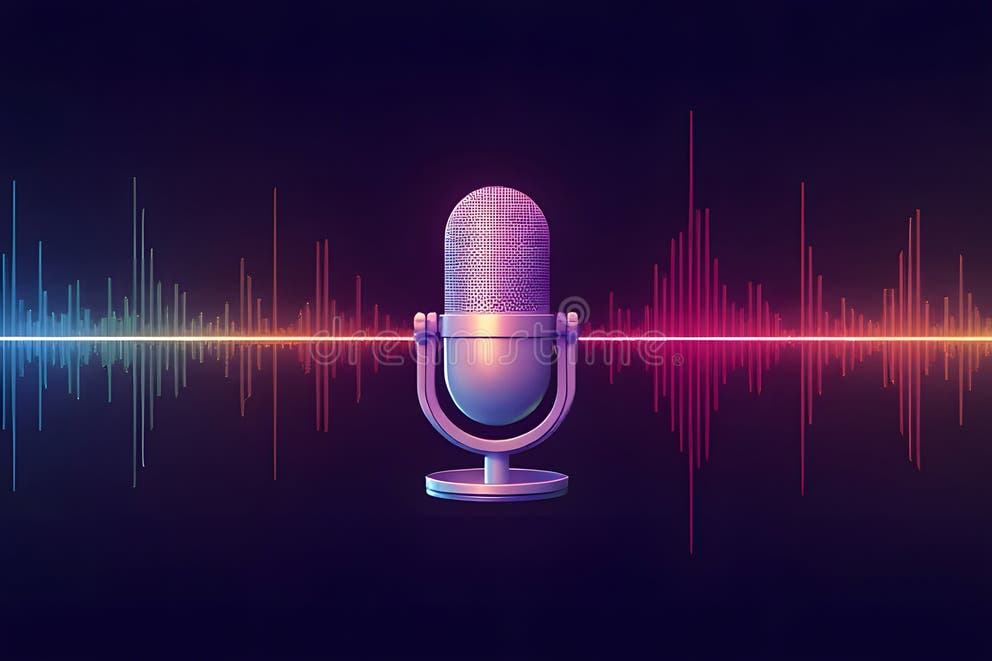 Black Wireless Microphone and Sound Equalizer Placed on a Black Cloth ...