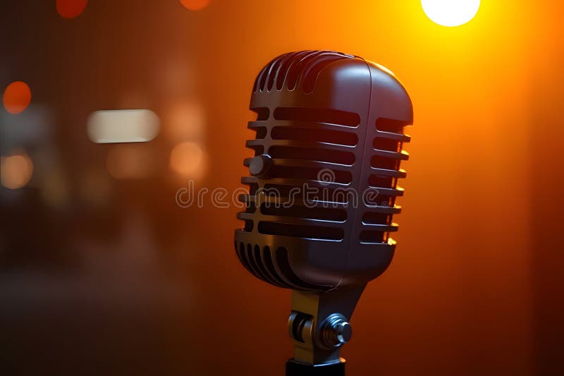 Black Wireless Microphone and Sound Equalizer Placed on a Black Cloth ...
