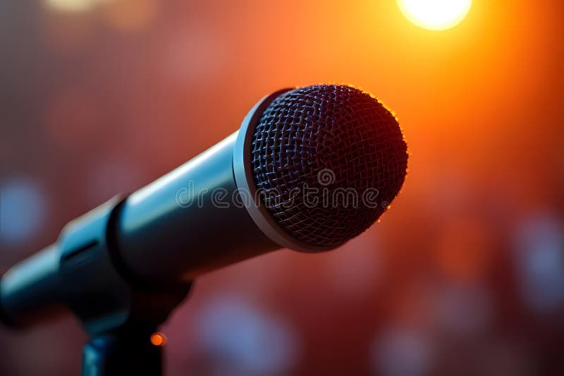 Black Wireless Microphone and Sound Equalizer Placed on a Black Cloth ...