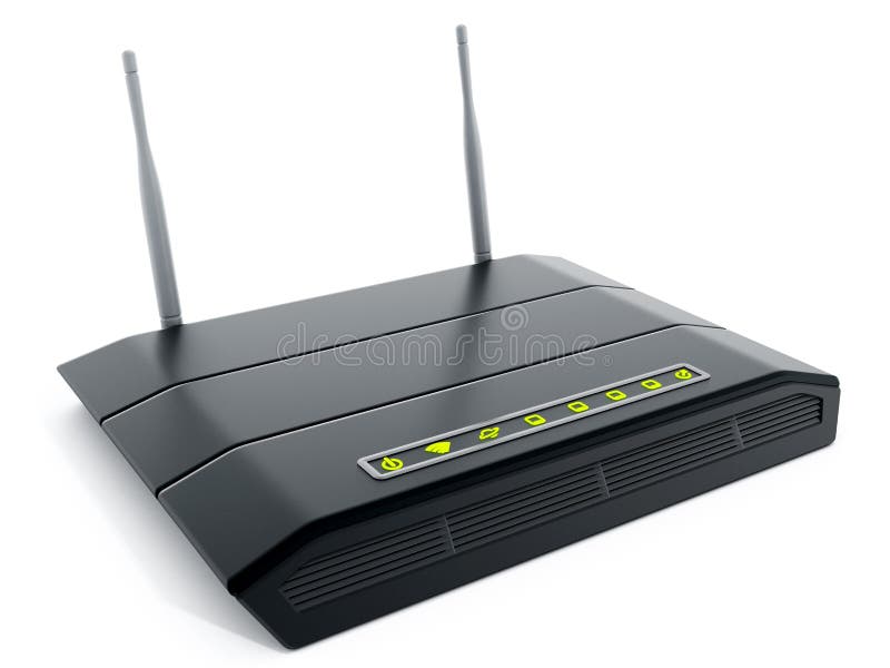 Wireless USB Modem on White Background Stock Illustration ...