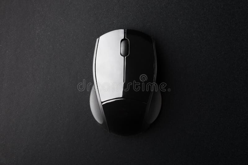 Black Wireless Mouse stock image. Image of black, dark - 133807905