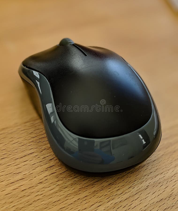 Black wireless mouse stock image. Image of office, computer - 138358599