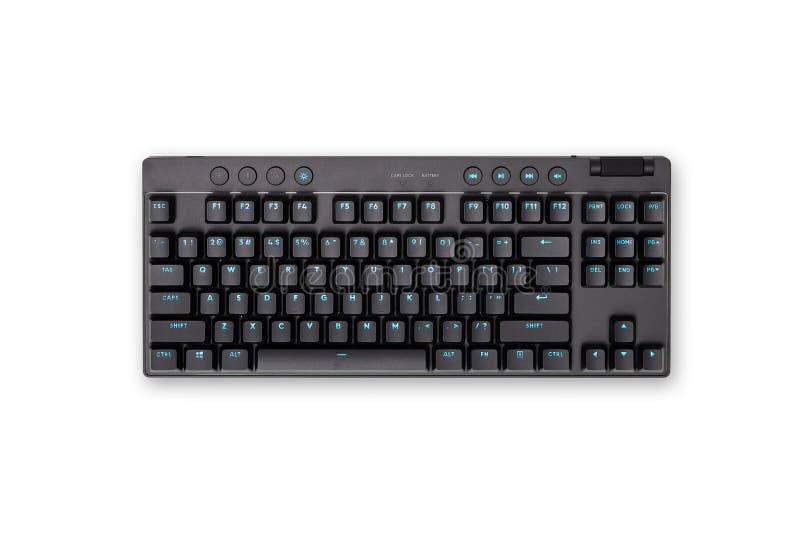 Black Keyboard, Isolated on White. Stock Image - Image of keyboard ...