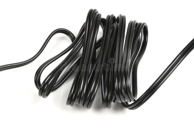 Black Wires Isolated on White Background Stock Illustration ...