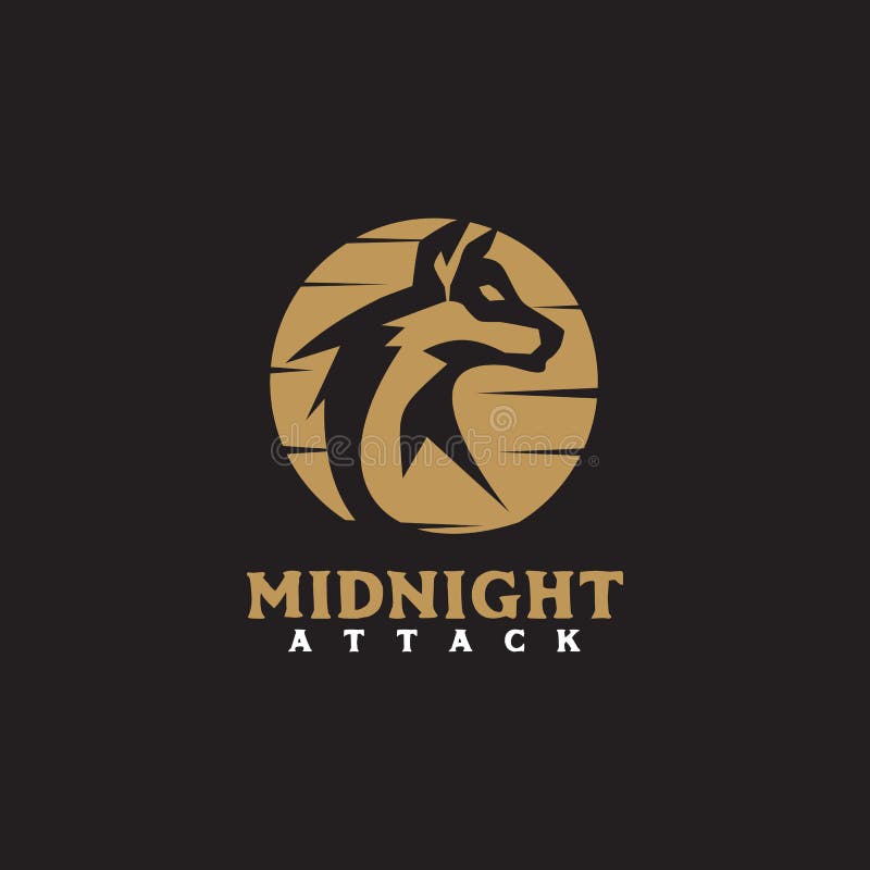 Black Wolf Logo Design Vector Template Stock Vector - Illustration of ...